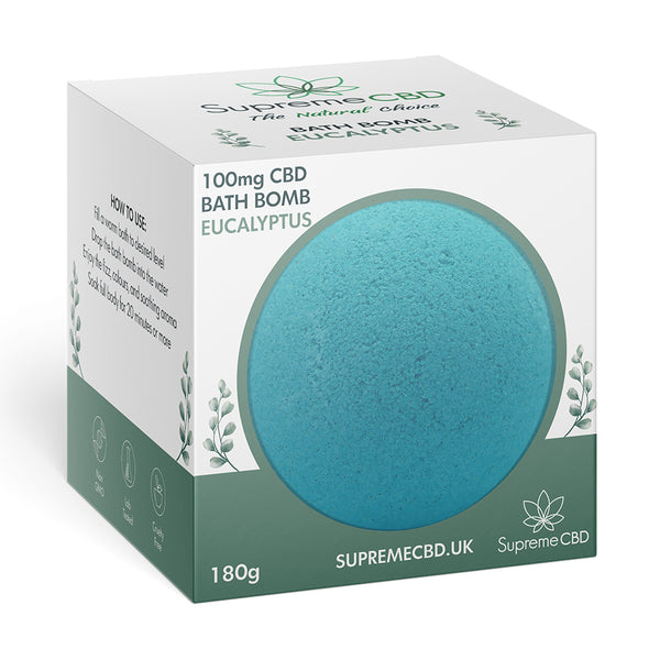 CBD Bath Bomb - Eucalyptus (100mg) – SupremeCBD
