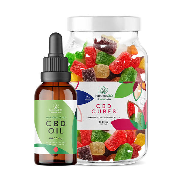 CBD Oil 30ml (6000mg) & Large CBD Gummies Bundle – SupremeCBD